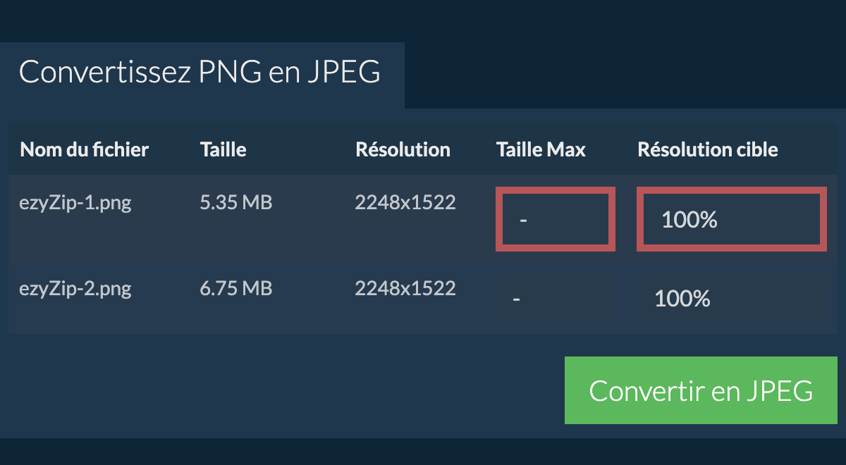 Convertissez PNG en JPEG en ligne (Rapide !) - ezyZip