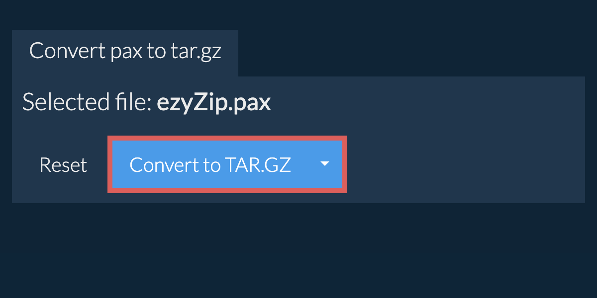 Convert PAX To TAR.GZ Online (No Registration Required!) - ezyZip
